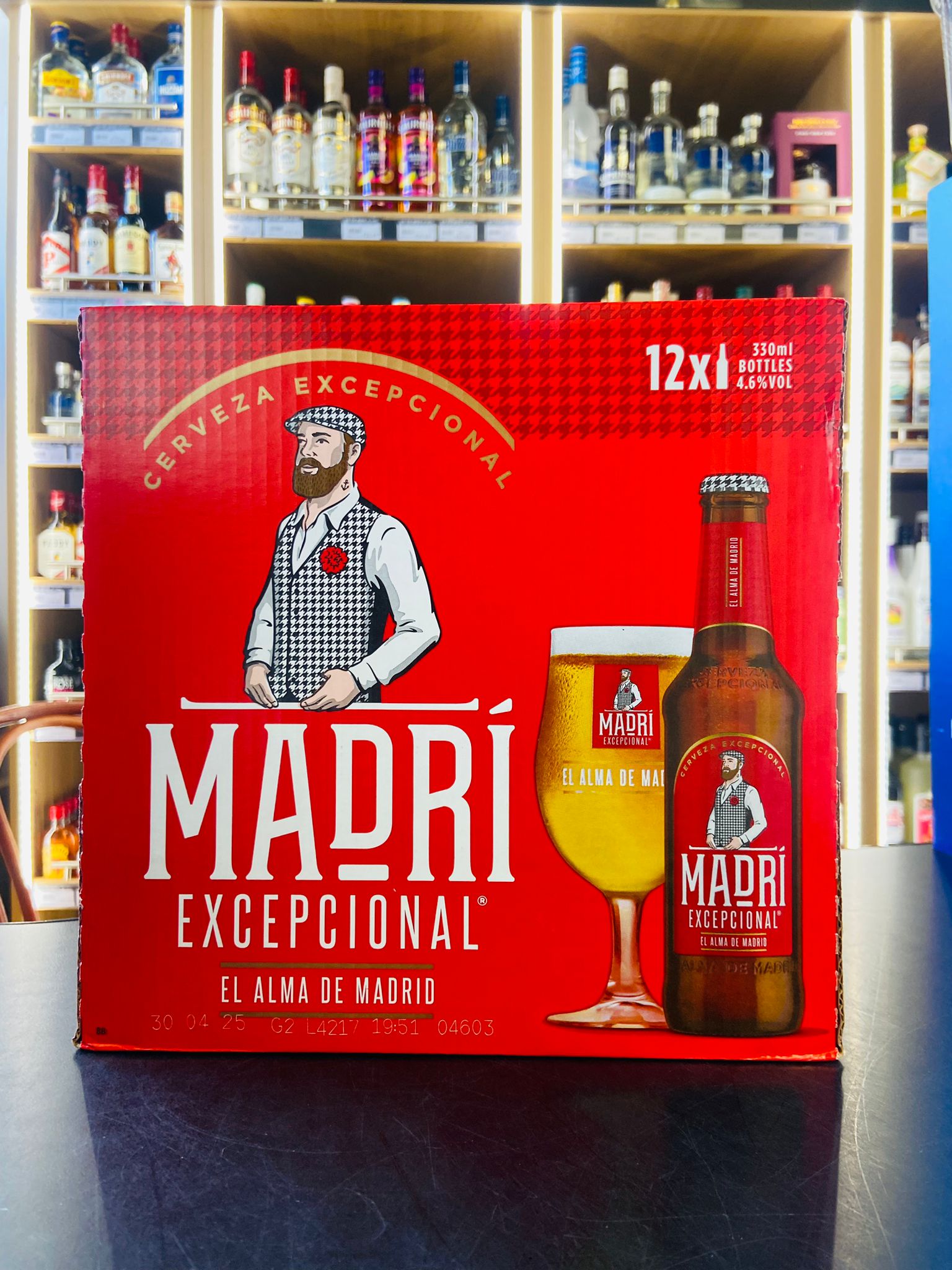 Madri Excepcional Premium Lager Beer Bottle 12 x 330ml - Off The Bridge